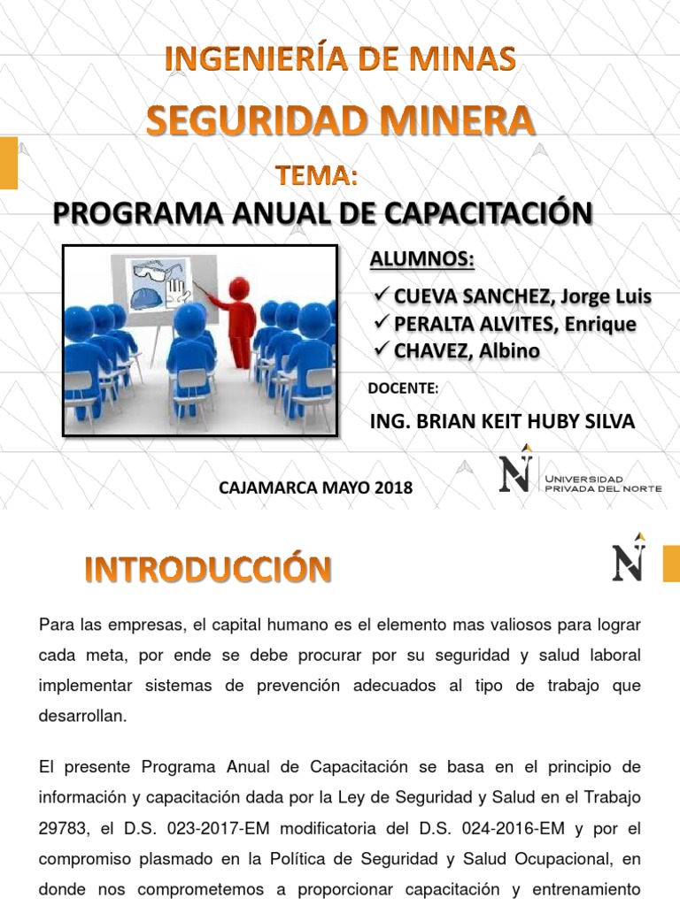 Grupo 2 - SegMin - D7y30am - Programa Anual de Capacitacion | PDF ...