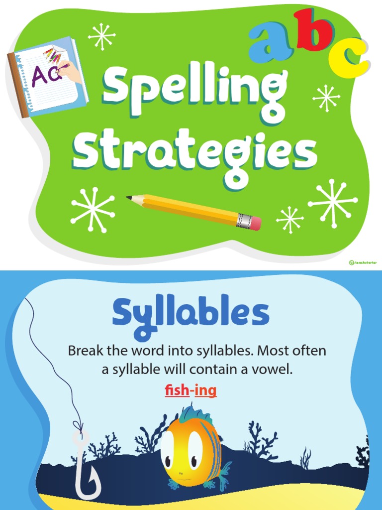 TeachStarter 10SpellingStrategiesPosters 192213 | PDF | Language Arts ...
