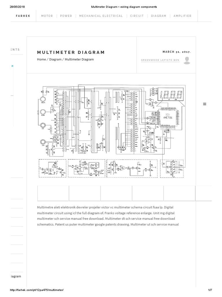 Multimeter Component Diagram | PDF | Electrical Equipment | Electrical ...
