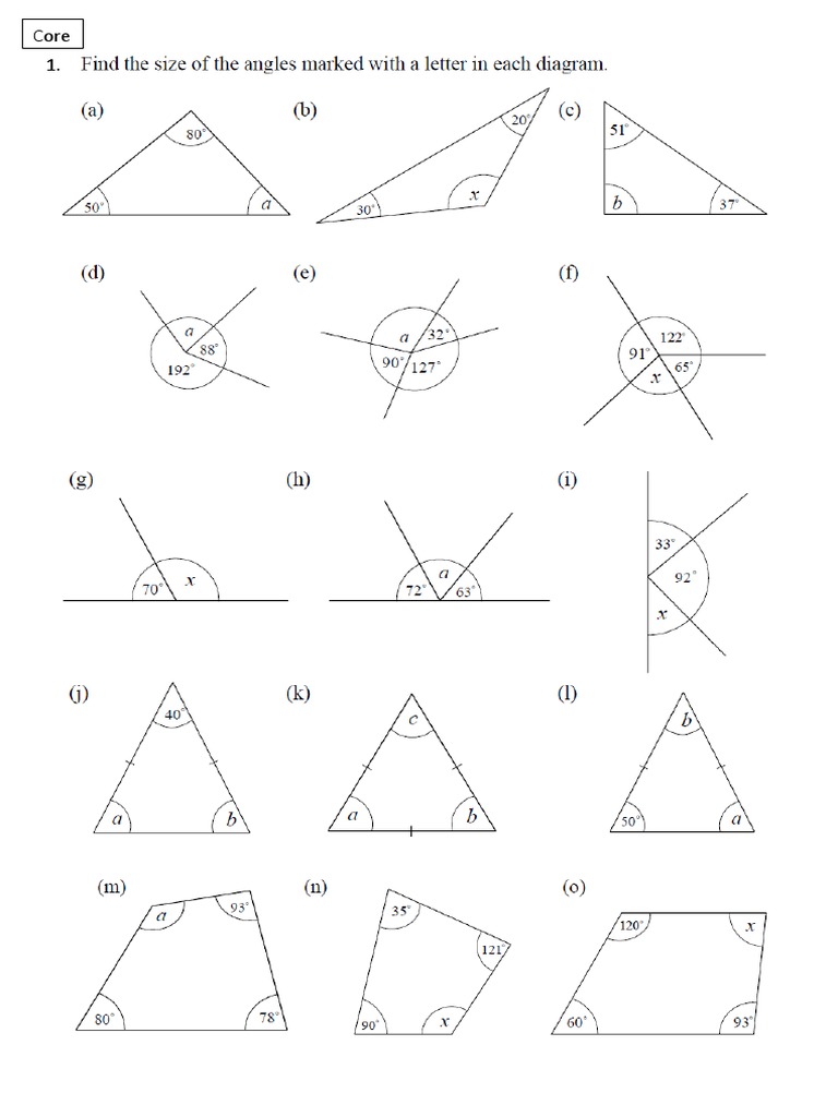 Angle Facts | PDF | Teaching Mathematics | Science