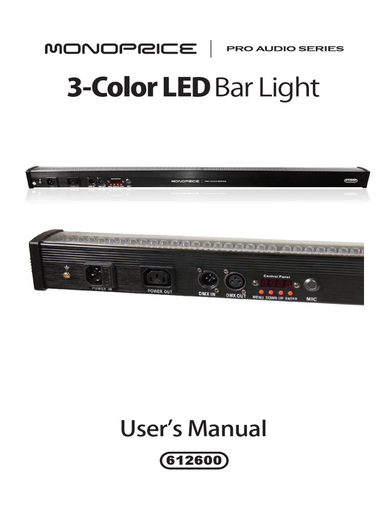 3 Color Led Bar Light | PDF | Ac Power Plugs And Sockets | Equipment