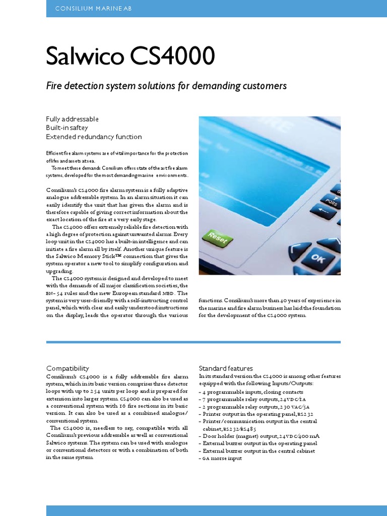 CS4000 Data Sheet | PDF | Detector (Radio) | Input/Output