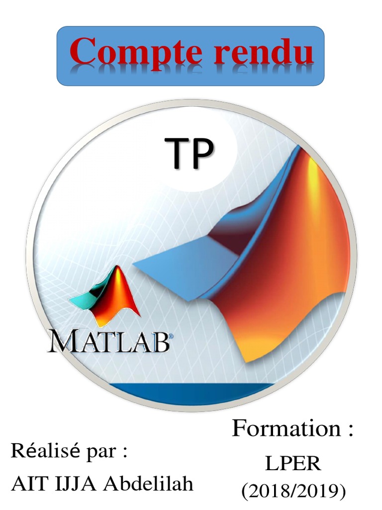 Rapport TP Matlab | PDF | MATLAB | Application