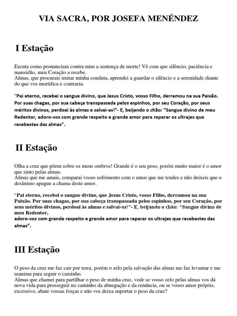 Via Sacra - Josefa Menéndez | PDF | Amor | Pecado