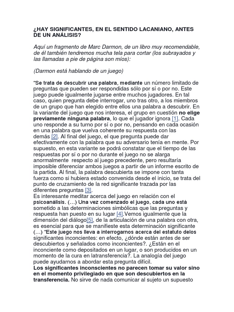 Marc Darmon | PDF | Jacques Lacan | Mente inconsciente