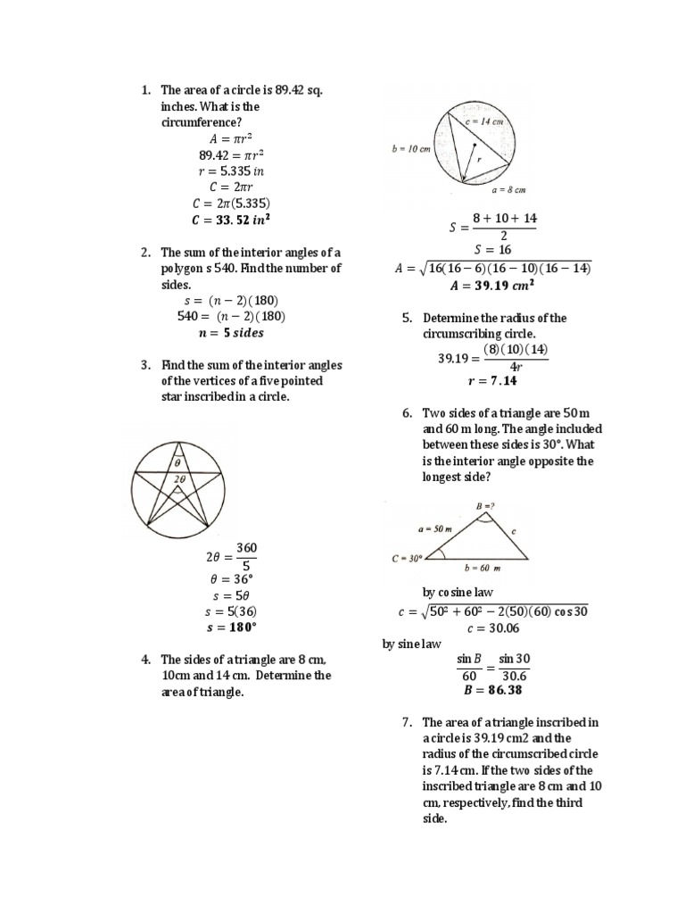 Easy Plane Geometry | PDF | Circle | Triangle