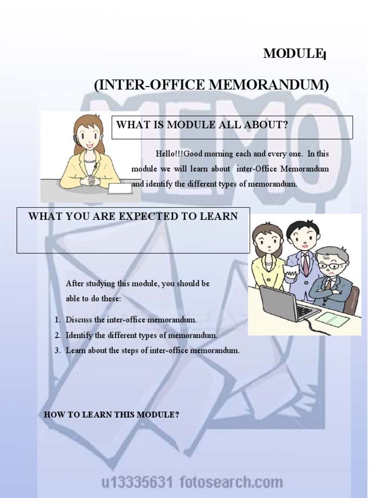 (Inter-Office Memorandum) : What Is Module All About? | PDF | Memorandum