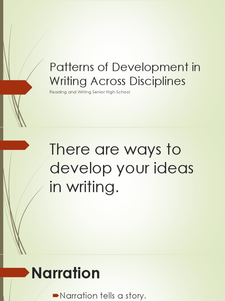 Patterns of Development in Writing Across Disciplines | PDF ...