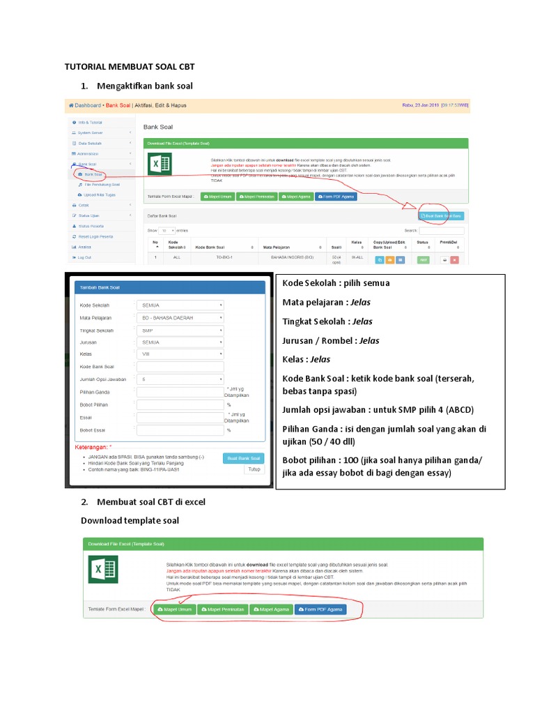 Tutorial Membuat Soal CBT | PDF