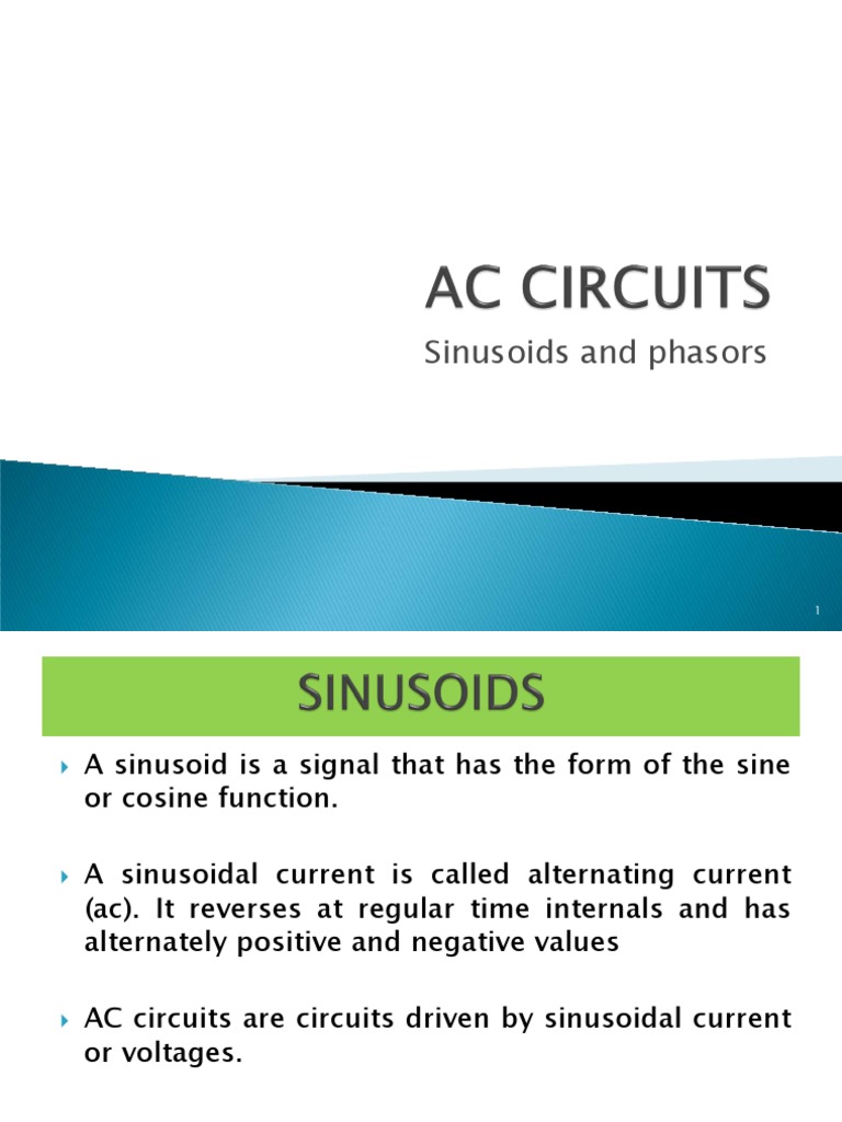 Sinusoids and Phasors | PDF | Electrical Impedance | Trigonometric Functions