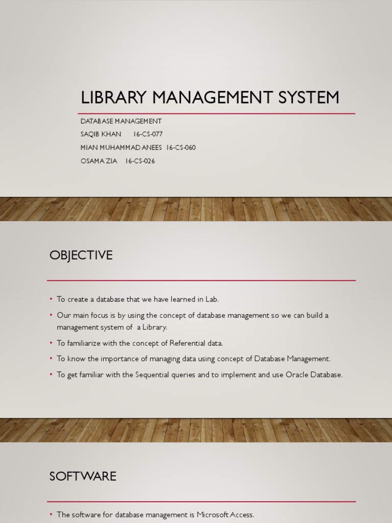 Library Management System DATABASE | PDF | Microsoft Access | Databases
