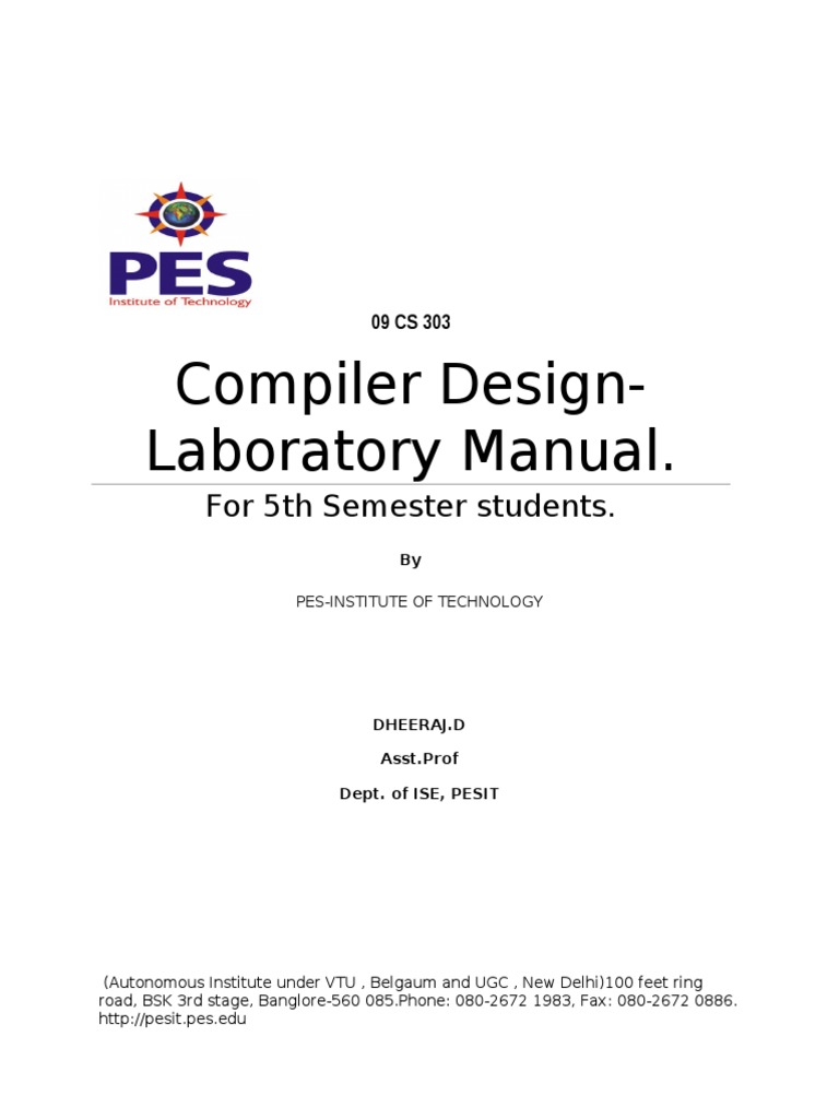Compiler Lab Manual | PDF | Parsing | Computer Engineering