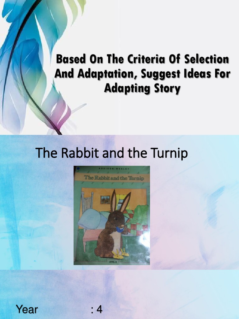 Rabbit and the Turnip: A Moral Tale | PDF