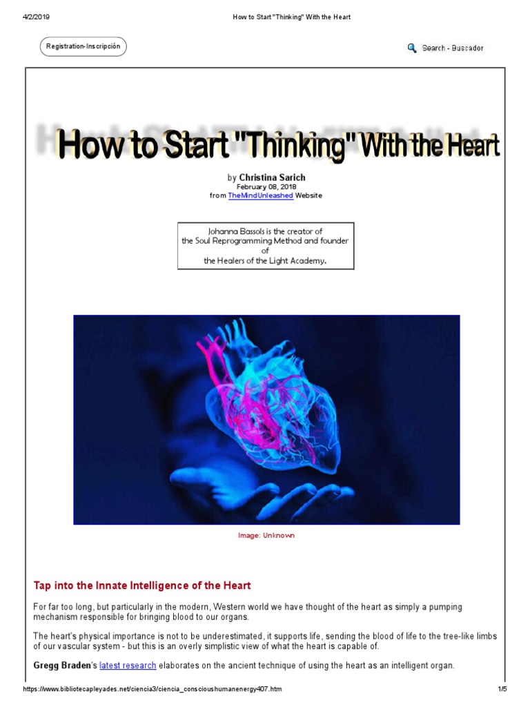 Heart Intelligence: Unlocking Inner Wisdom | PDF | Thought | Senses