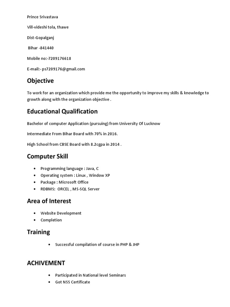 Prince Resume | PDF