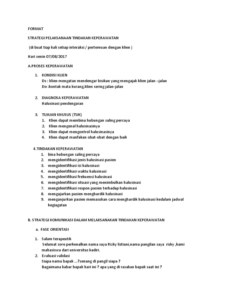 SPTK SP 1 Halusinasi | PDF