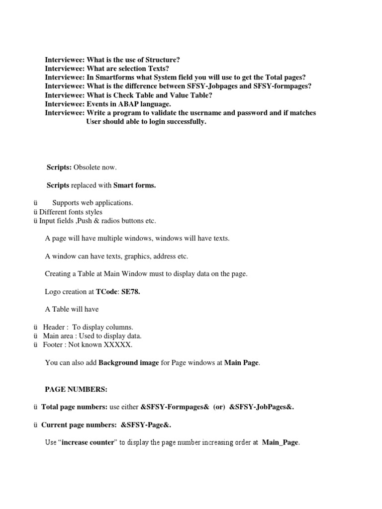 Abap Material | PDF | Software | Areas Of Computer Science