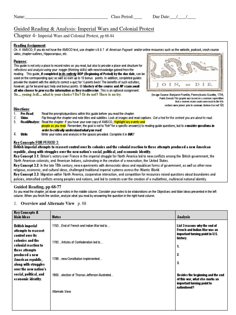 Guided Reading AMSCO Chapter 4 | PDF | British Empire | Colonialism