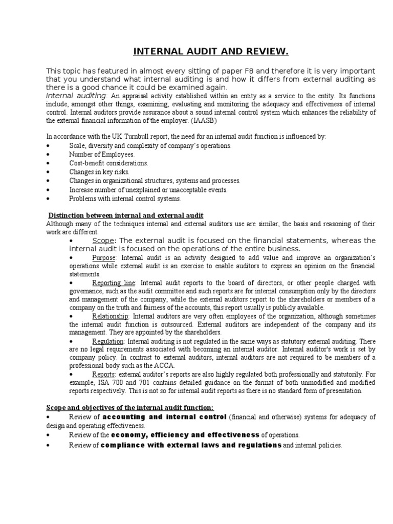 Internal Audit | PDF | Internal Audit | Internal Control