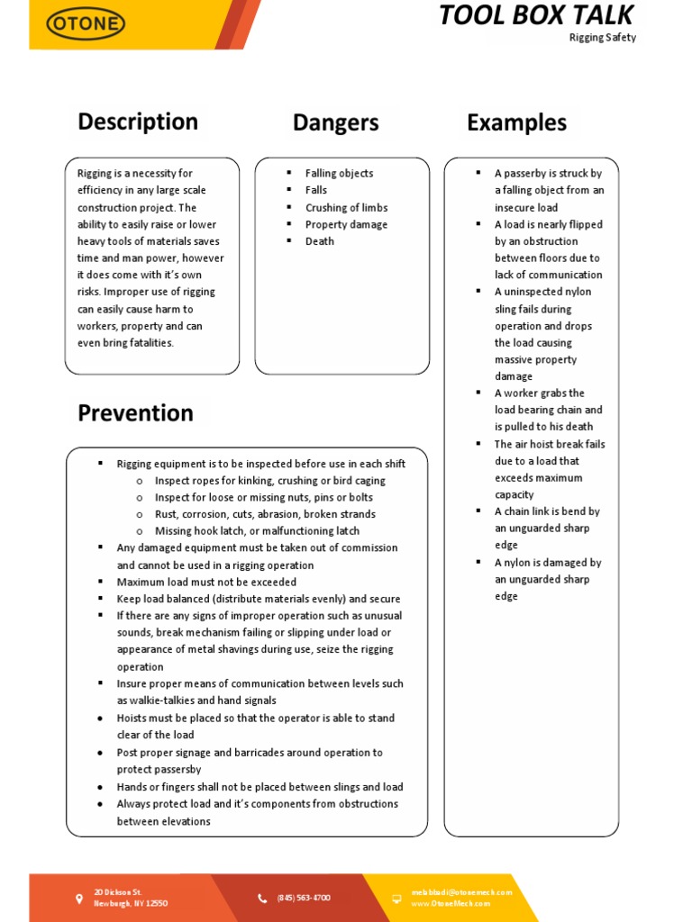 TBT Rigging Safety | PDF | Rope | Manufactured Goods