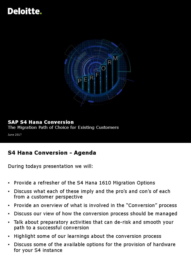 Deloitte - S4 Hana Conversion | PDF | Sap Se | Databases