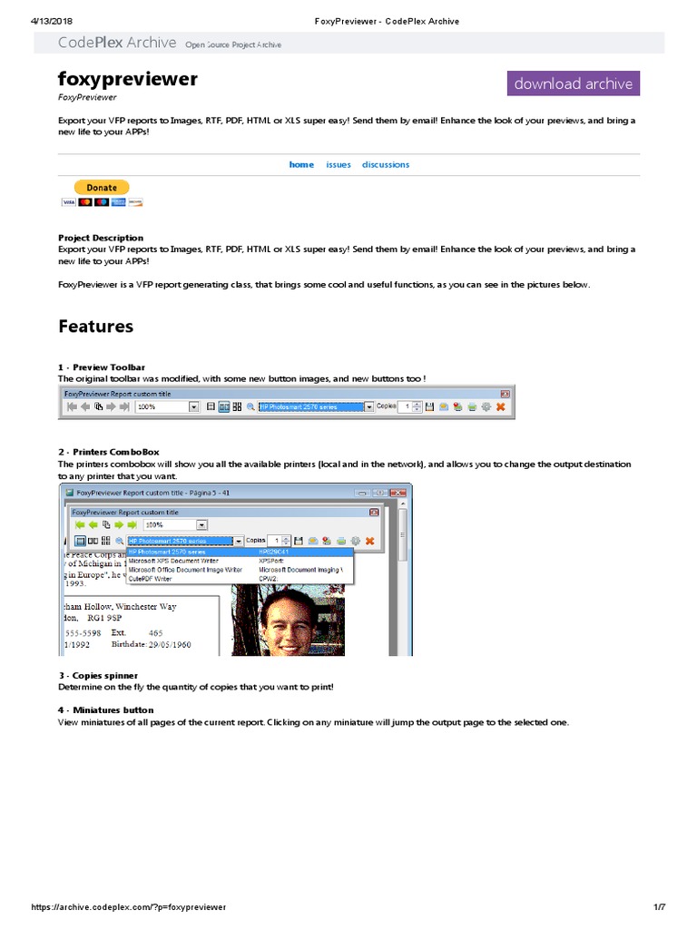 FoxyPreviewer - CodePlex Archive | PDF | Computer File Formats | Application Software