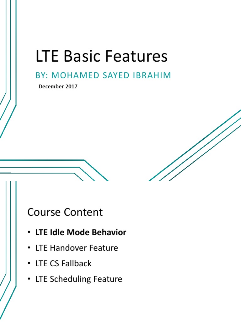LTE Basic Features | PDF | Scheduling (Computing) | Lte (Telecommunication)