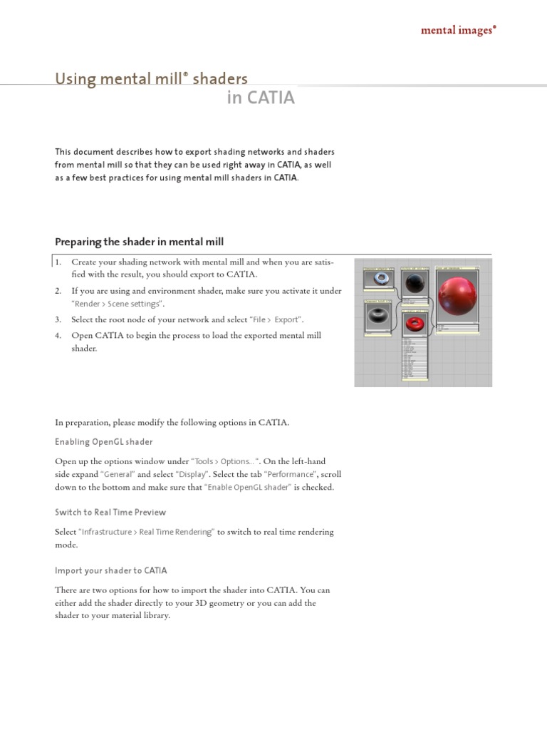 02 MM Shader Userguide Catia | PDF | Shader | Rendering (Computer Graphics) 02 MM Shader Userguide Catia | PDF | Shader | Rendering (Computer Graphics)