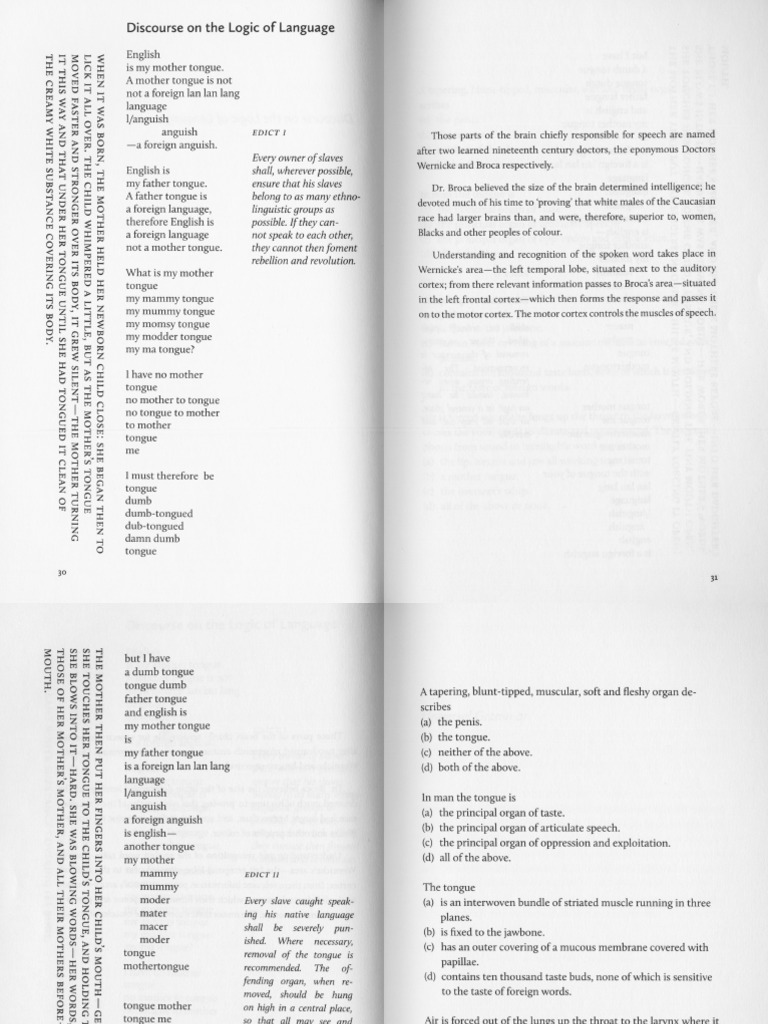 Discourse On The Logic of Language | PDF