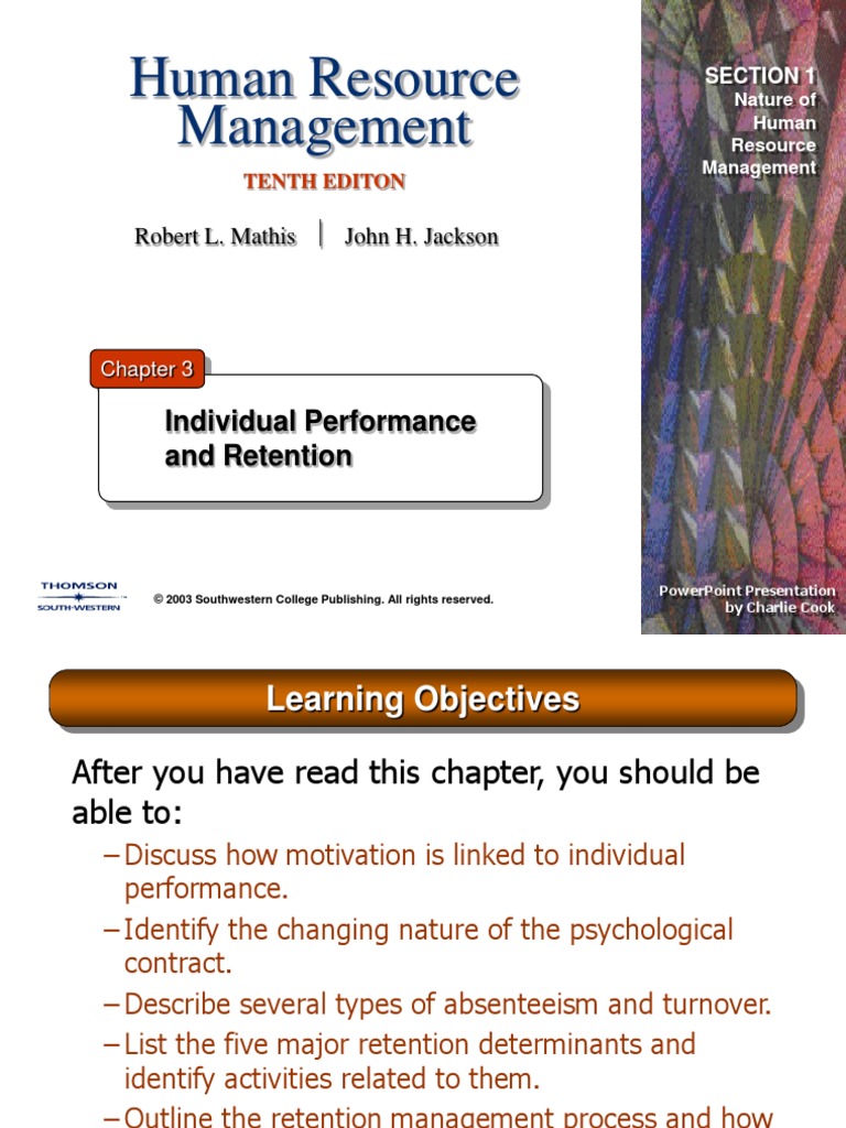 Human Resource Management: Individual Performance and Retention | PDF ...