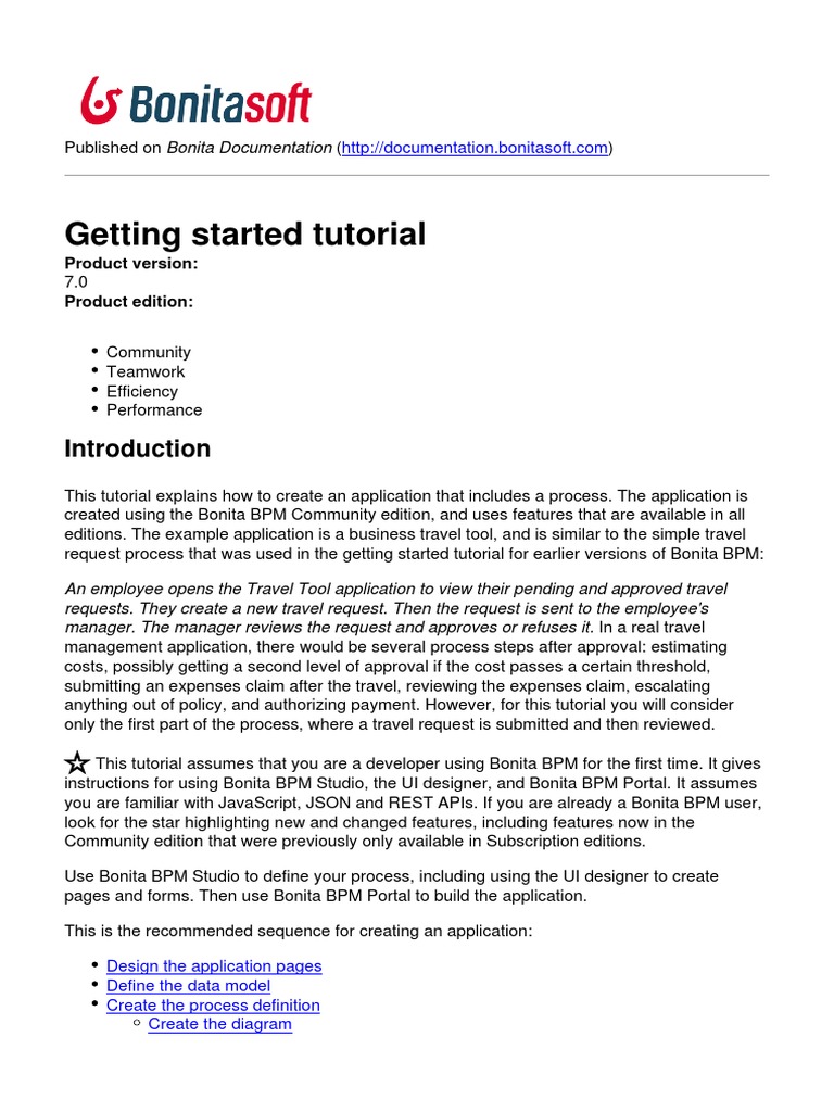 Bonita Documentation - Getting Started Tutorial - 2015-08-31 | PDF ...