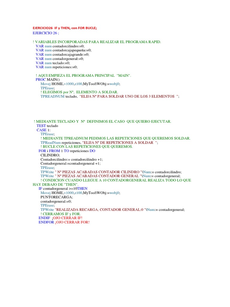 Ejercicio Programacion Rapid | PDF | Soldadura | Construcción