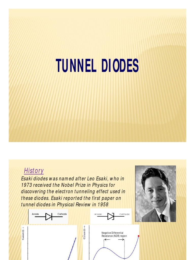 Tunnel Diodes Tunnel Diodes | PDF | Quantum Tunnelling | Diode