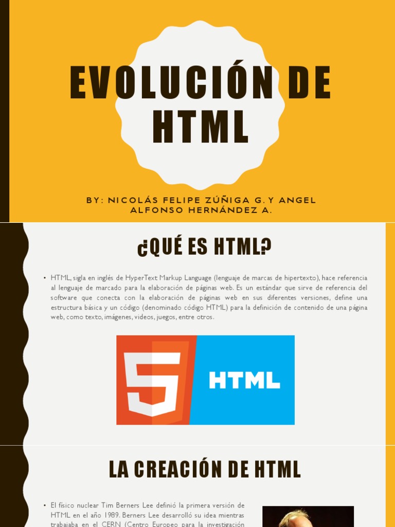 Evolución de HTML | PDF | HTML | Lenguaje de marcado