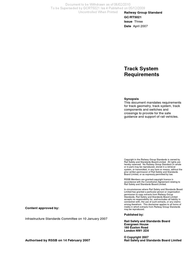 British Rail Alignment | PDF | Track (Rail Transport) | Track Gauge