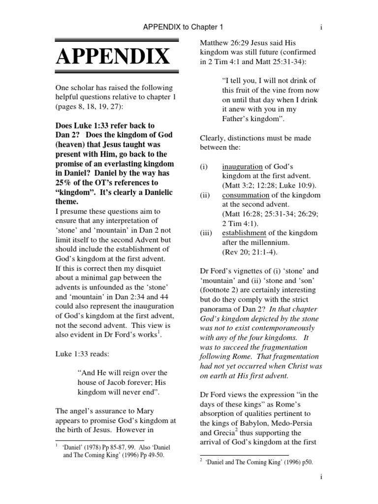 Appendix: APPENDIX To Chapter 1 I | PDF | Book Of Daniel | Bible Content