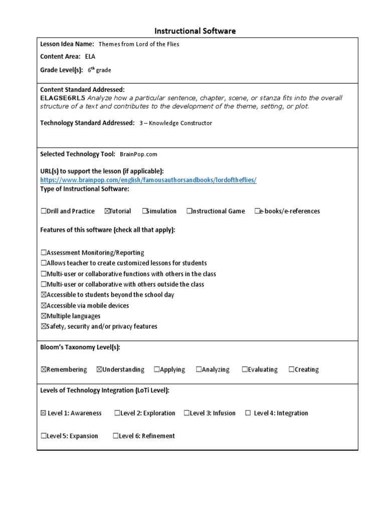 Theme Brainpop Lesson Plan | PDF | Pedagogy | Learning