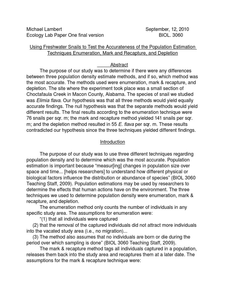 Snail Data Paper (Final Version WORD) | PDF | Statistics | Scientific ...