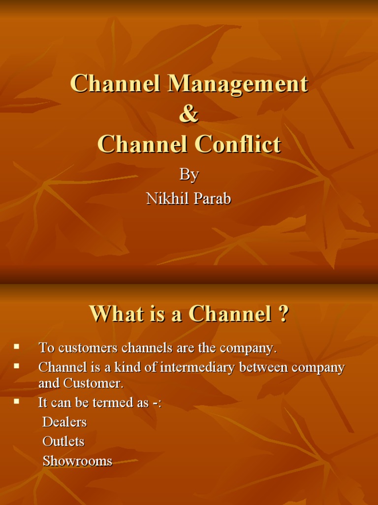 Channel Management & Channel Conflict | PDF | Public Sphere | Marketing