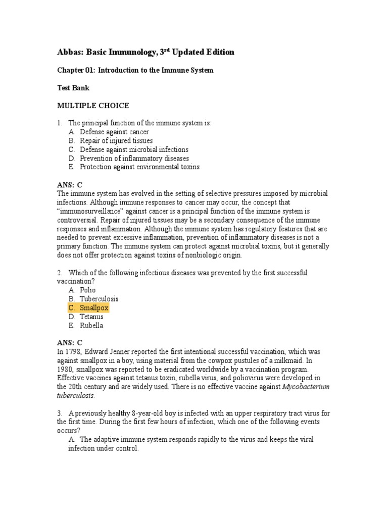 Abbas: Basic Immunology Overview | PDF | Adaptive Immune System ...