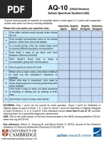Autism Spectrum Screening Questionnaire | PDF | Autism Spectrum ...