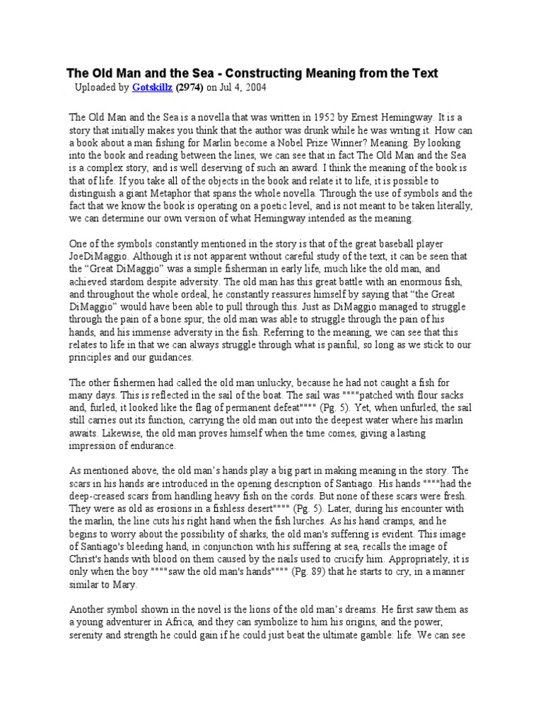 The Old Man and The Sea | PDF