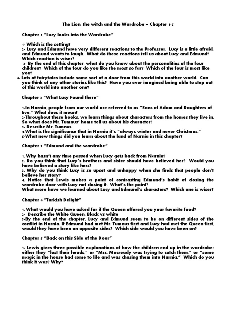 LIterature Narnia | PDF | The Chronicles Of Narnia