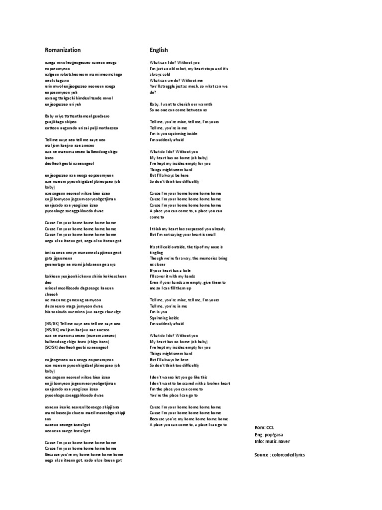 Romanization English: Rom: CCL Eng: Pop!gasa Info: Music - Naver Source ...