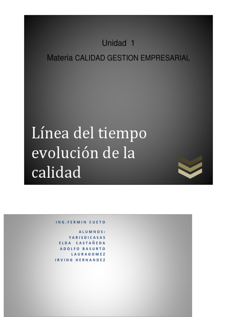 Evolución de La Calidad | PDF | Calidad (comercial) | Economias