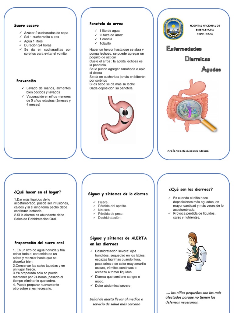 Triptico Edas | PDF | Diarrea | Deshidración
