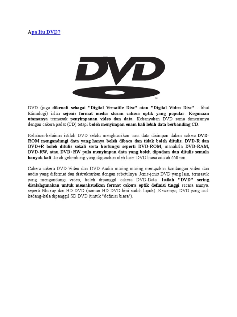 Apa Itu DVD | PDF