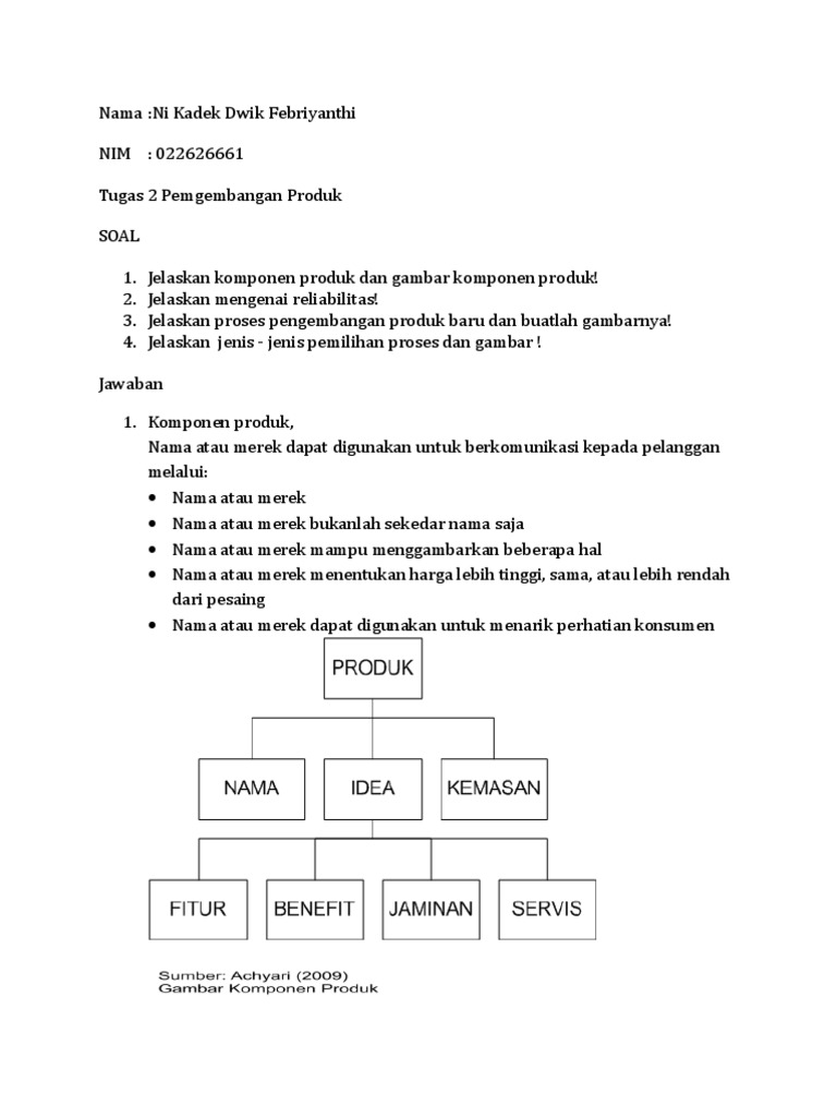 Komponen dan Proses Pengembangan Produk | PDF