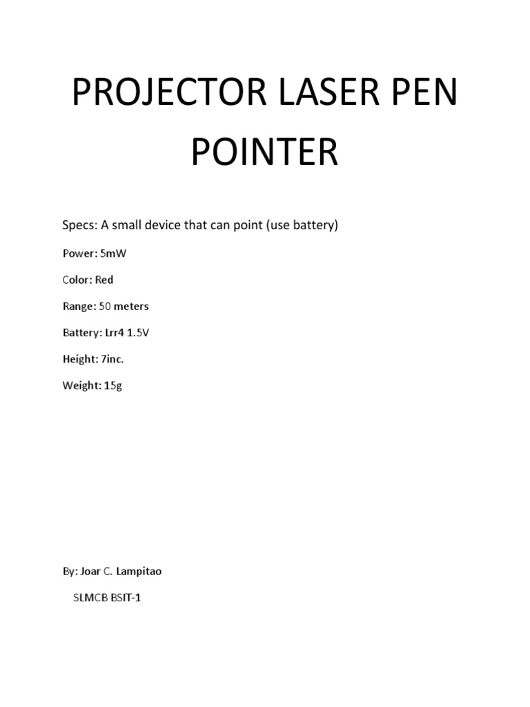 Projector Laser Pen Pointer | PDF | Technology & Engineering