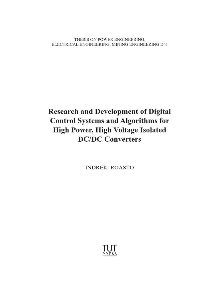 Research and Development of Digital Control Systems and Algorithms For ...